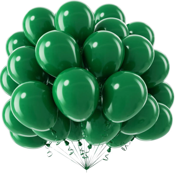 12" Latex Balloons – 10 Baloons, Green, Helium-Quality Party Balloons ...